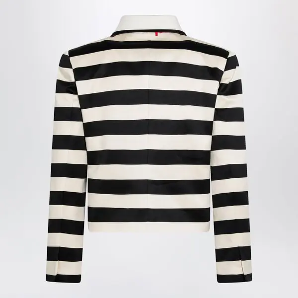Valentino Garavani Striped Cotton Jacket With Maxi Bow Detail