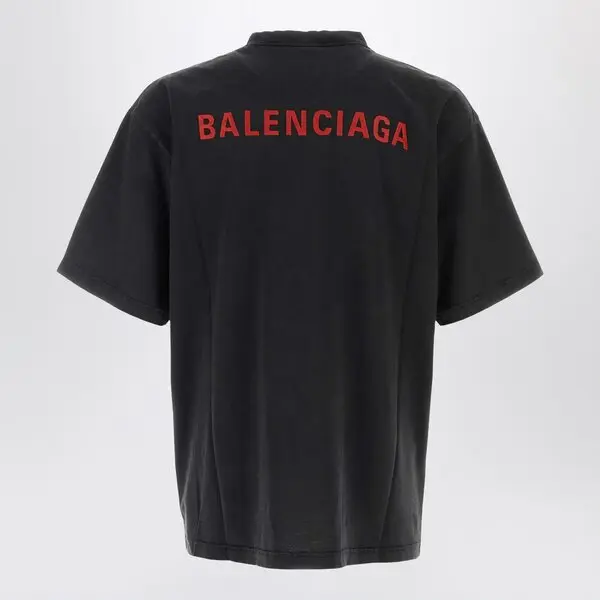 Balenciaga Light Medium-fit T-shirt With Logo - Blue