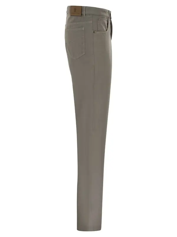 Brunello Cucinelli Garment-dyed Five-pocket Cotton Trousers