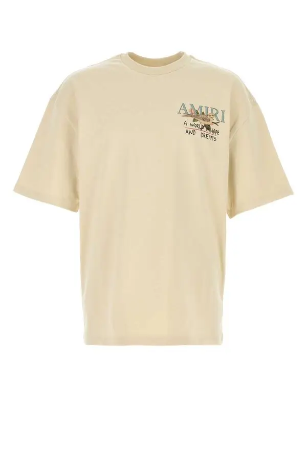 Amiri Sand Cotton Oversize T-shirt - Brown