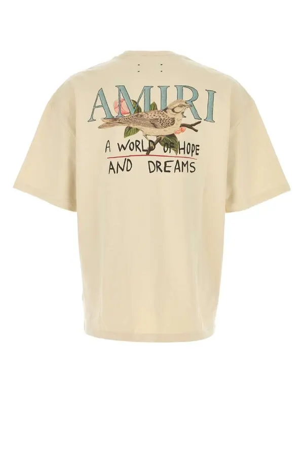Amiri Sand Cotton Oversize T-shirt
