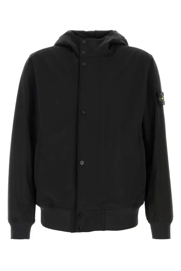 Stone Island Stretch Polyester Jacket - Black