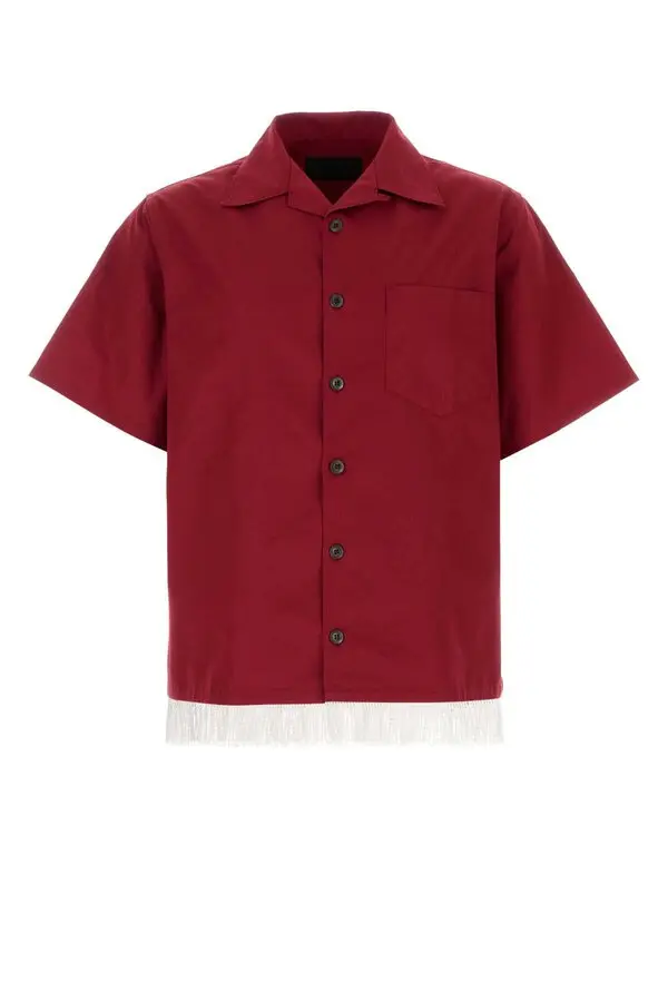 Prada Tiziano Poplin Shirt - Red