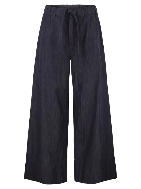Max Mara Wide-leg Cotton Denim Trousers - Multicolor