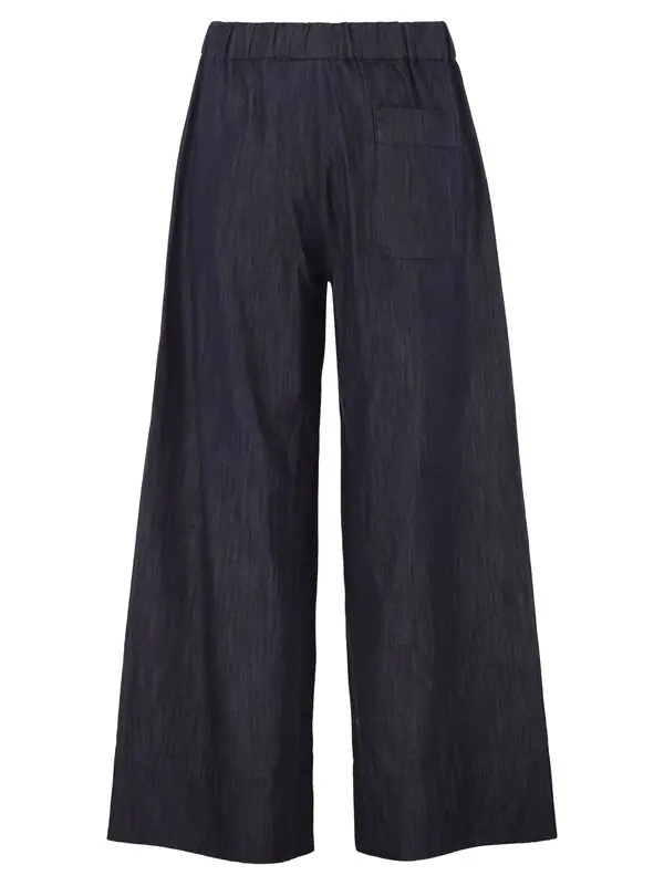 Max Mara Wide-leg Cotton Denim Trousers - Multicolor
