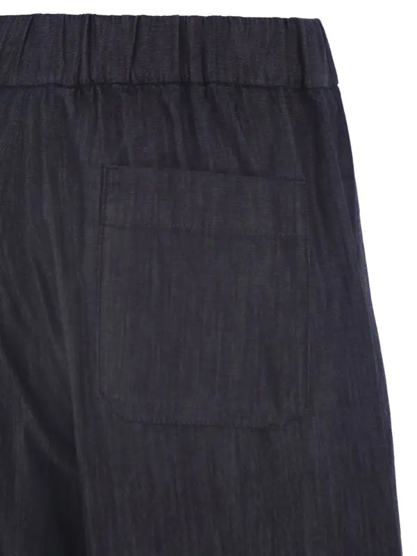 Max Mara Wide-leg Cotton Denim Trousers - Multicolor