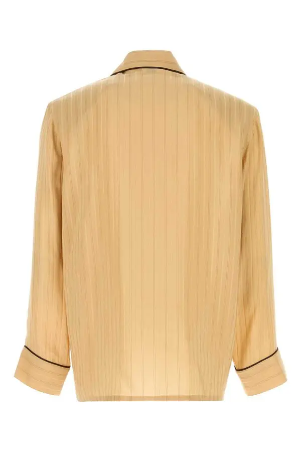 Saint Laurent Embroidered Crepe Shirt