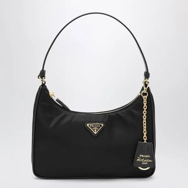 Prada Re-edition 2005 Bag In Re-nylon And Saffiano Leather - Black