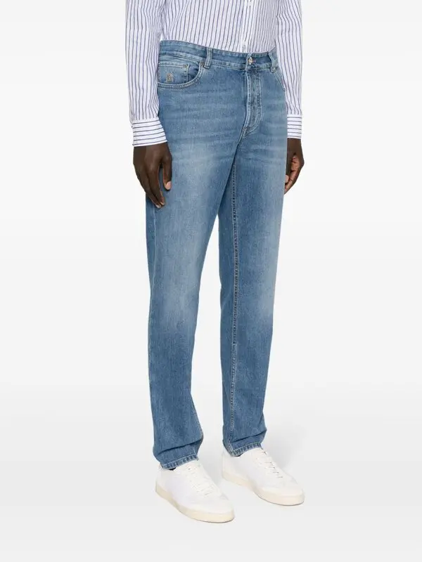 Brunello Cucinelli Slim Cut Stretch-cotton Jeans