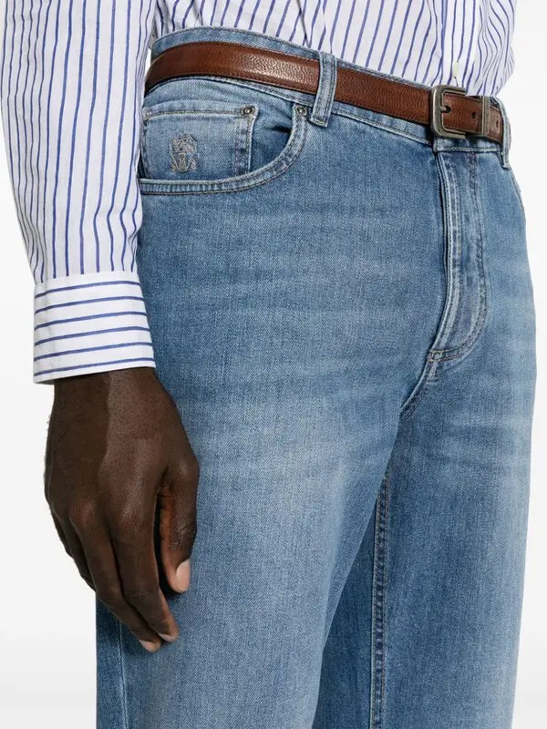 Brunello Cucinelli Slim Cut Stretch-cotton Jeans