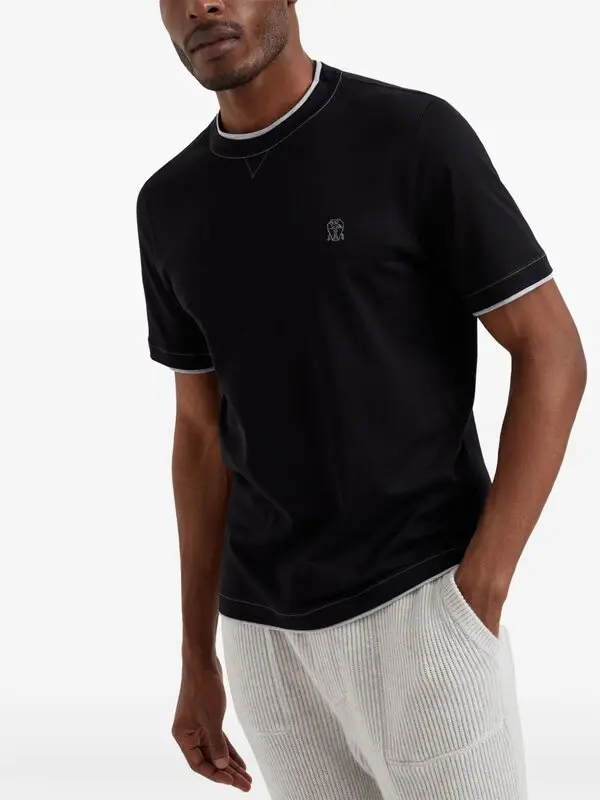 Brunello Cucinelli Logo Cotton T-shirt