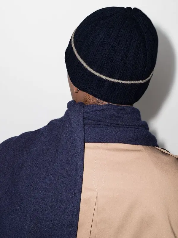 Brunello Cucinelli Cashmere Ribbed Beanie - Multicolor