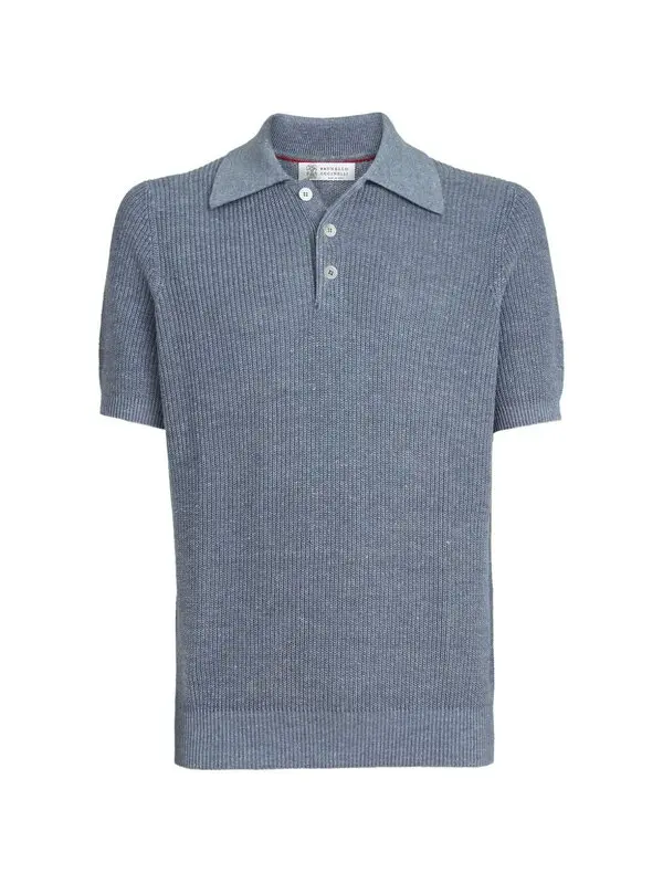 Brunello Cucinelli Linen Polo Shirt - Multicolor