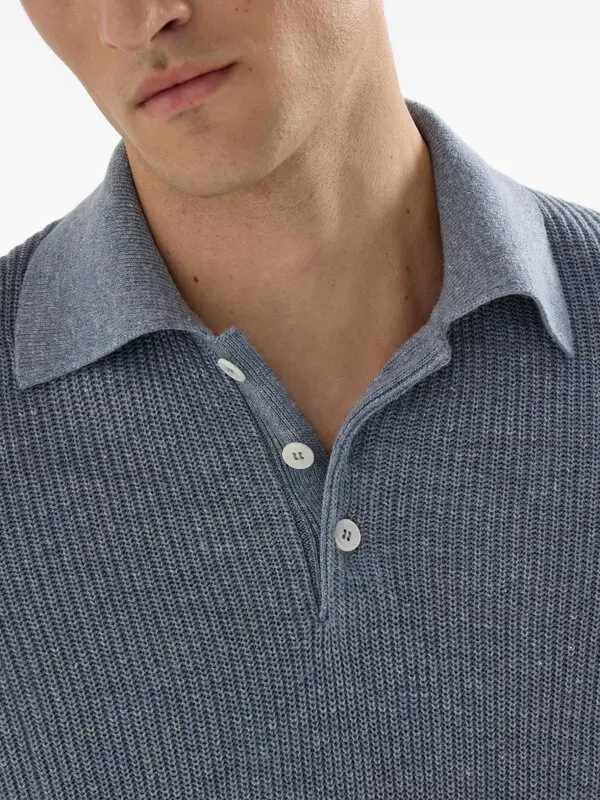 Brunello Cucinelli Linen Polo Shirt - Multicolor