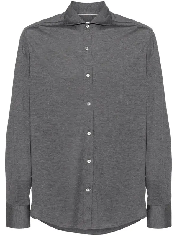 Brunello Cucinelli Silk And Cotton Blend Shirt - Multicolor