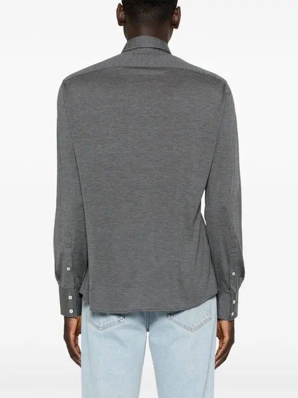Brunello Cucinelli Silk And Cotton Blend Shirt - Multicolor