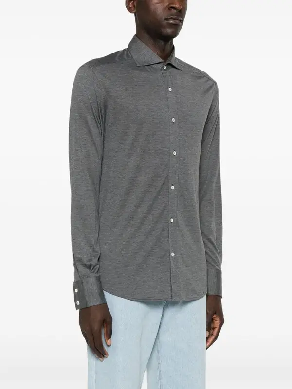 Brunello Cucinelli Silk And Cotton Blend Shirt - Multicolor