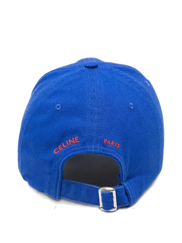 Celine Embroidered Logo Cotton Baseball Cap