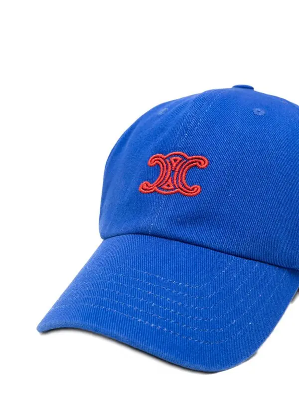 Celine Embroidered Logo Cotton Baseball Cap