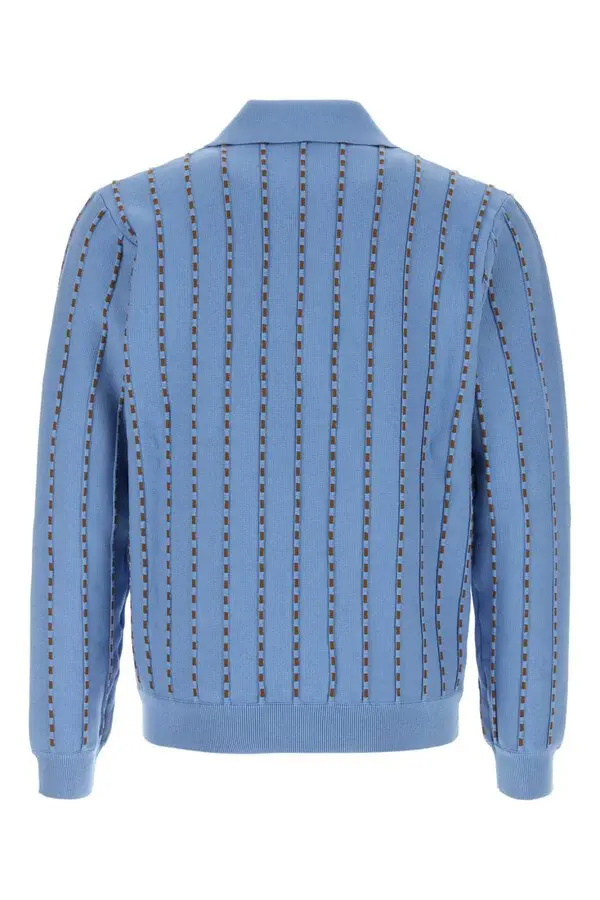 Fendi Cerulean Cotton Polo Shirt - Blue