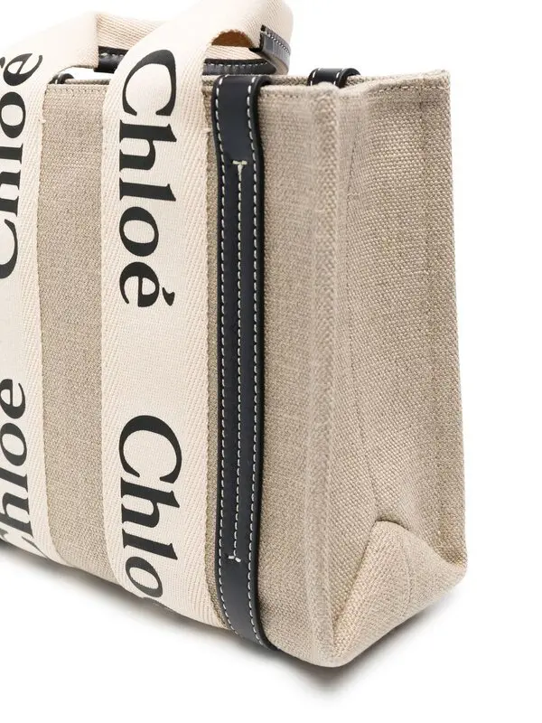 Chloé Woody Small Linen Tote Bag - Multicolor