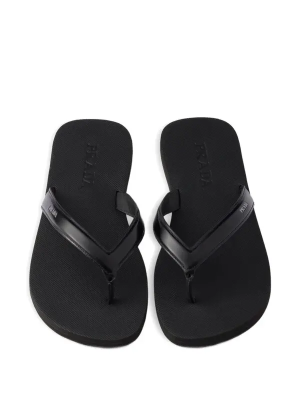 Prada Leather Thong Sandals - Multicolor