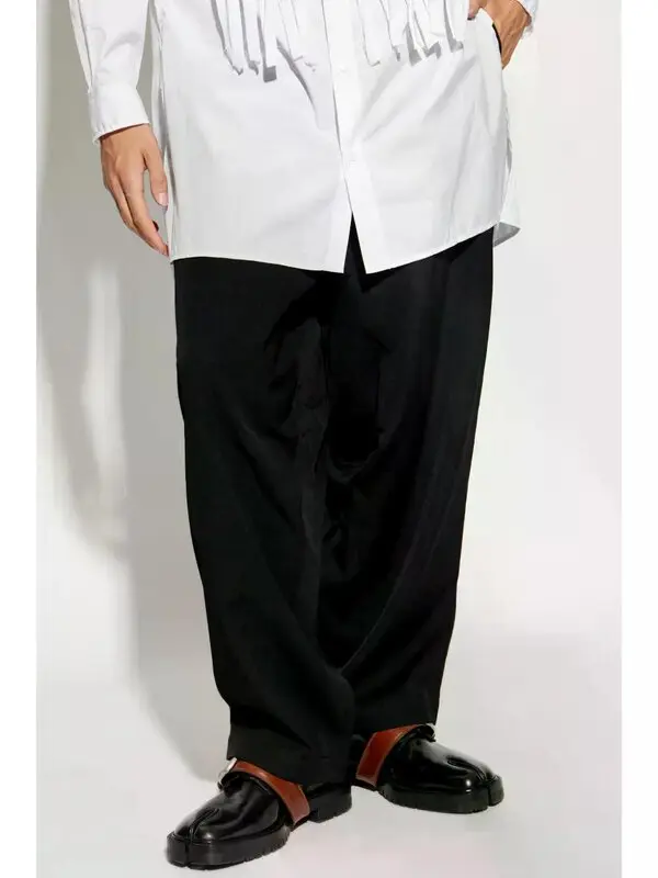 Yohji Yamamoto Wool Wide-leg Trousers