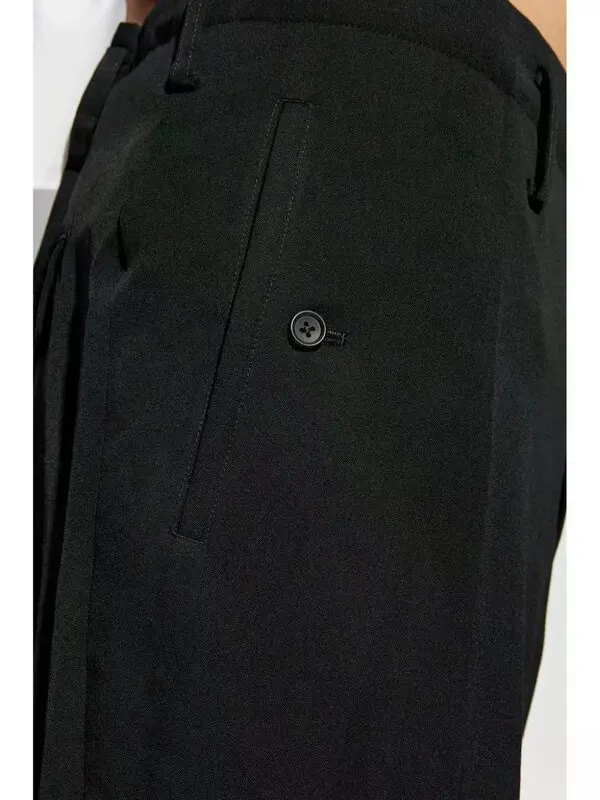 Yohji Yamamoto Wool Wide-leg Trousers