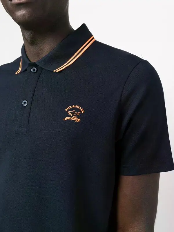 Paul & Shark Logo-print Short-sleeve Polo Shirt