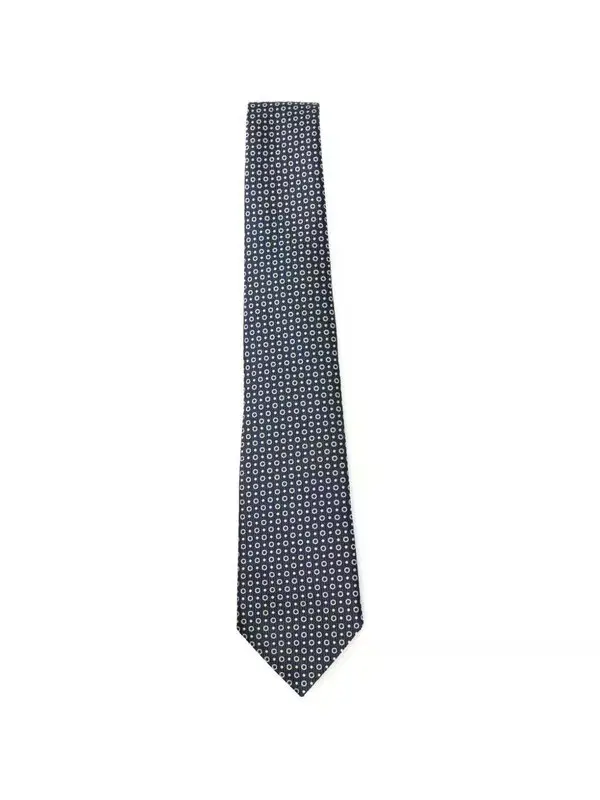 Giorgio Armani Geometric Pattern Tie - Blue