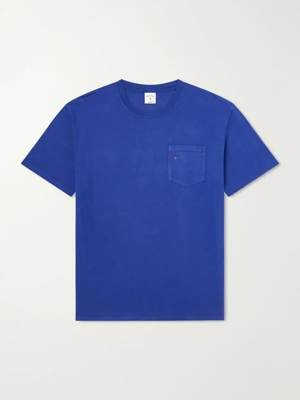 NOAH Core Logo-printed Cotton T-shirt - Blue