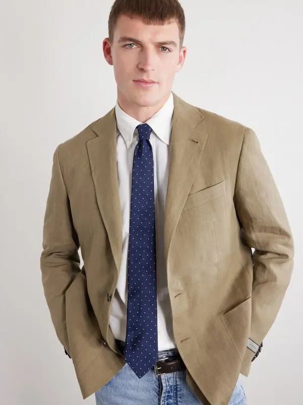 Canali 8cm Polka-dot Silk-twill Neck Tie