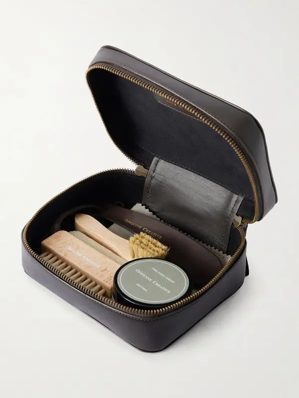 Officine Creative Leather Shoe Care Case