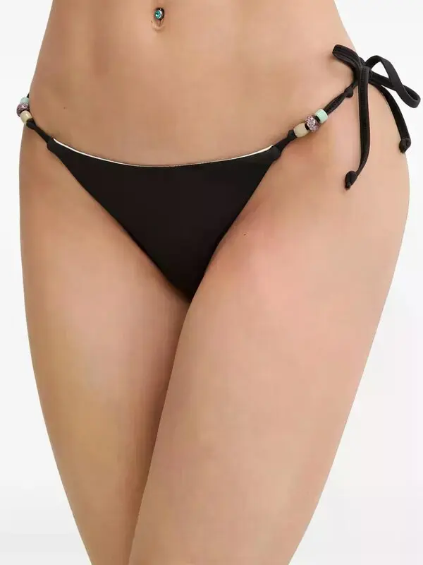 Bond Eye Anali Bead-embellished Bikini Bottom - Black