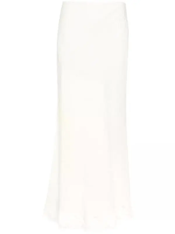 Rixo Crystal Lace Midi Skirt - Neutrals