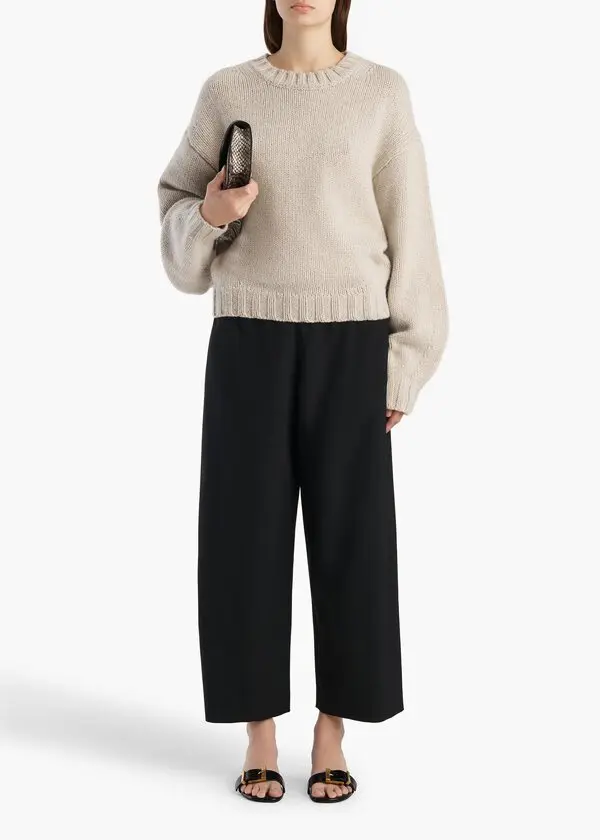 Khaite Roma Wool Pant - Black
