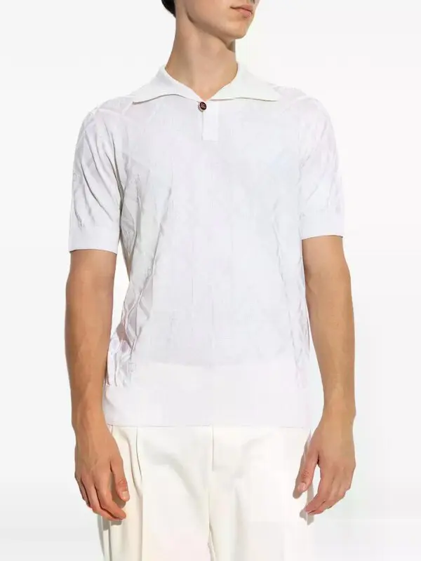 Dolce & Gabbana Dg Logo Diamond-jacquard Polo Shirt