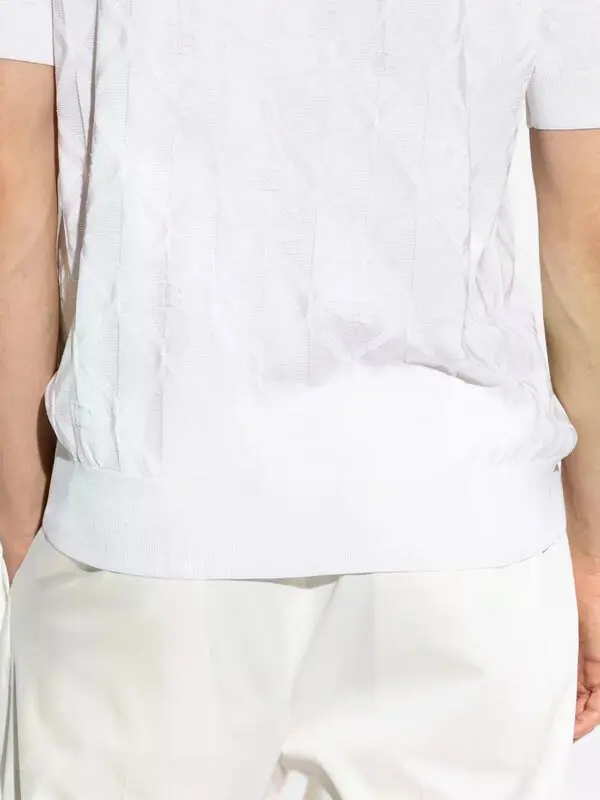 Dolce & Gabbana Dg Logo Diamond-jacquard Polo Shirt