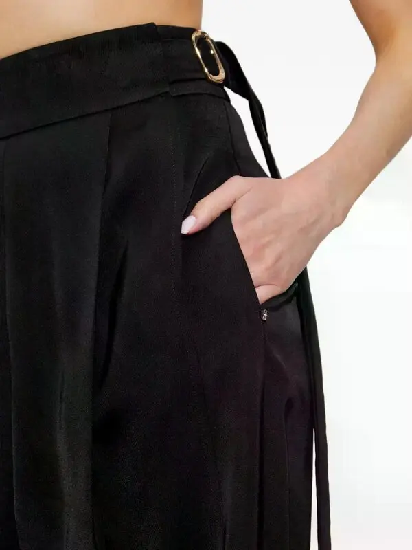 Sportmax Pleated Buckle-detail Trousers