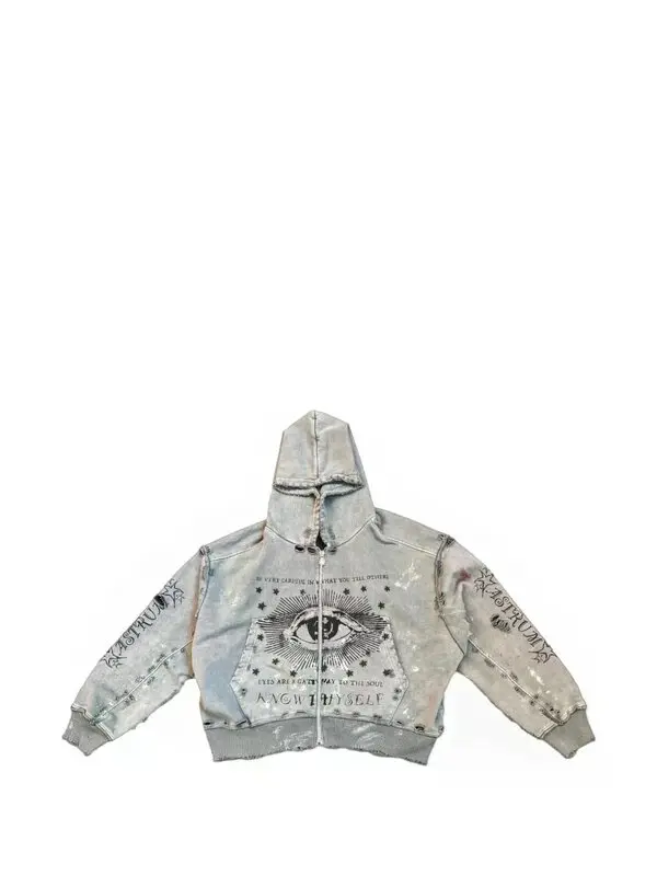 Astrum Know Thyself" Distressed Hoodie