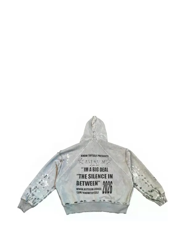 Astrum Know Thyself" Distressed Hoodie