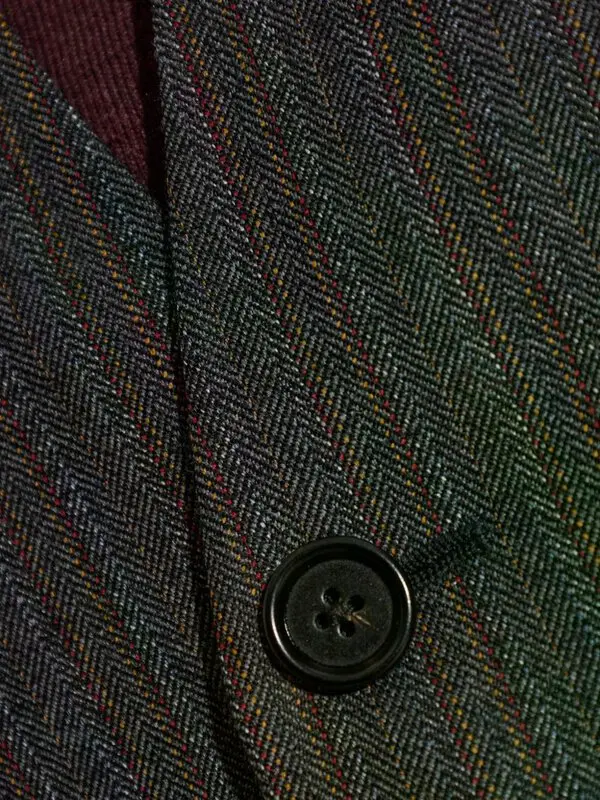 JIL SANDER Pinstriped Collarless Fitted Blazer