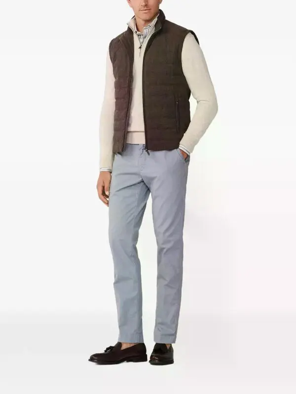 HACKETT LONDON Herringbone-pattern Gilet