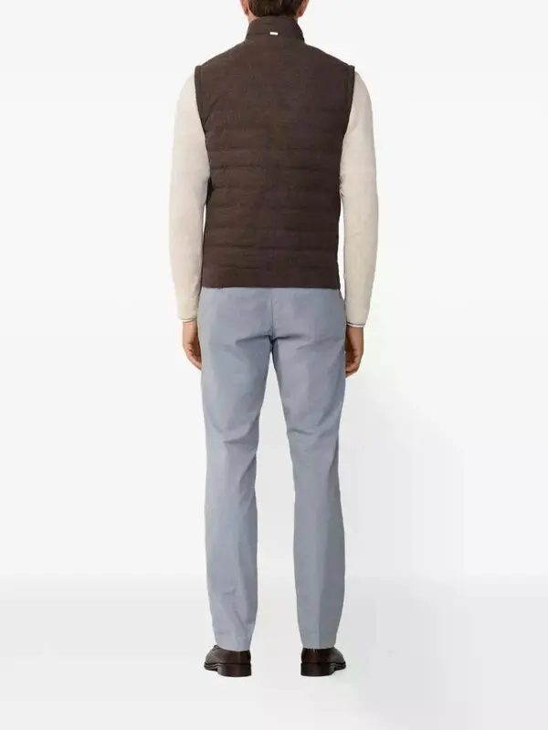 HACKETT LONDON Herringbone-pattern Gilet