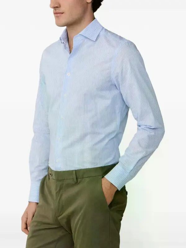 HACKETT LONDON Bengal-stripe Knightsbridge-collar Shirt