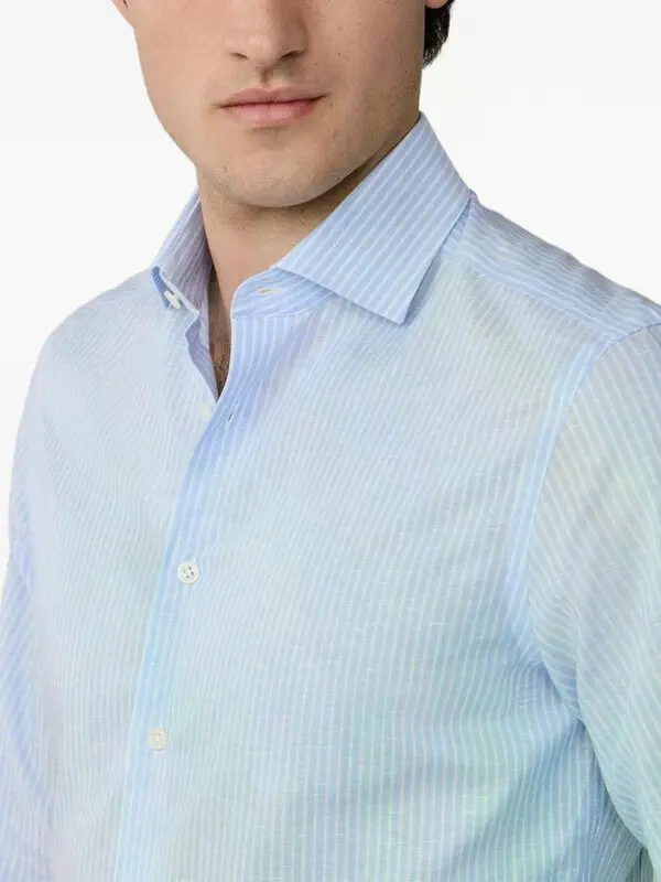 HACKETT LONDON Bengal-stripe Knightsbridge-collar Shirt