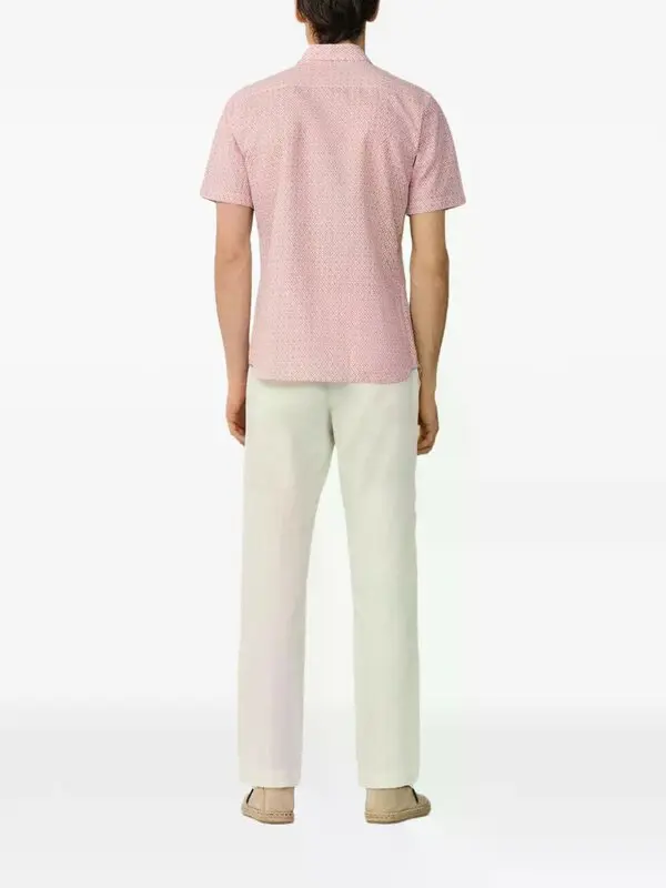 HACKETT LONDON Clay-print Short-sleeve Shirt