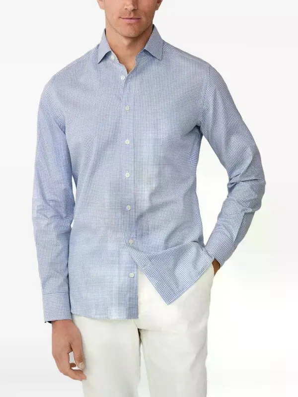 HACKETT LONDON Check-pattern Kent-collar Shirt