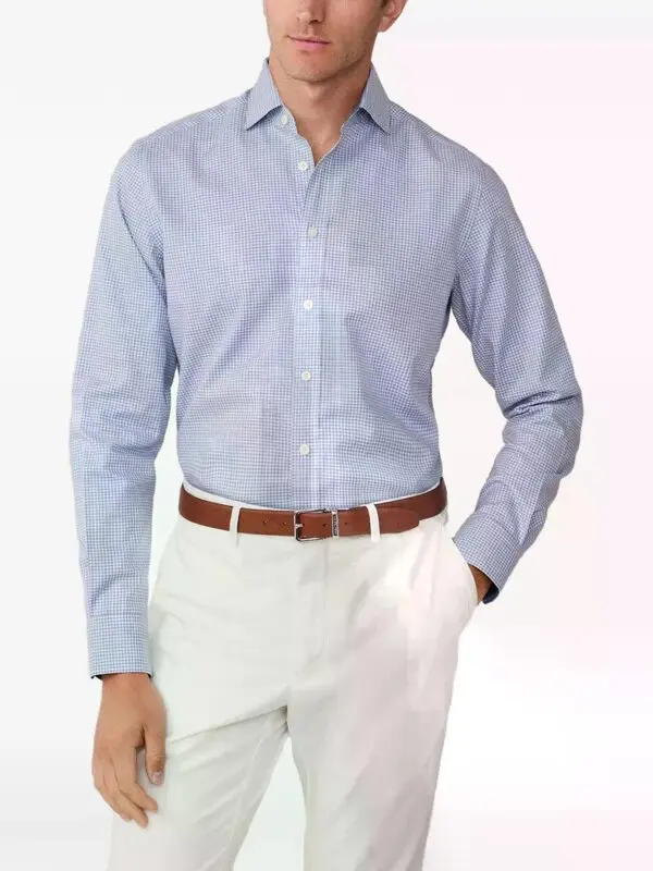 HACKETT LONDON Check-pattern Kent-collar Shirt