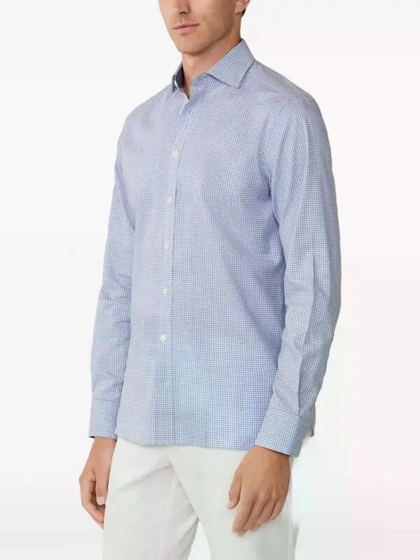 HACKETT LONDON Check-pattern Kent-collar Shirt